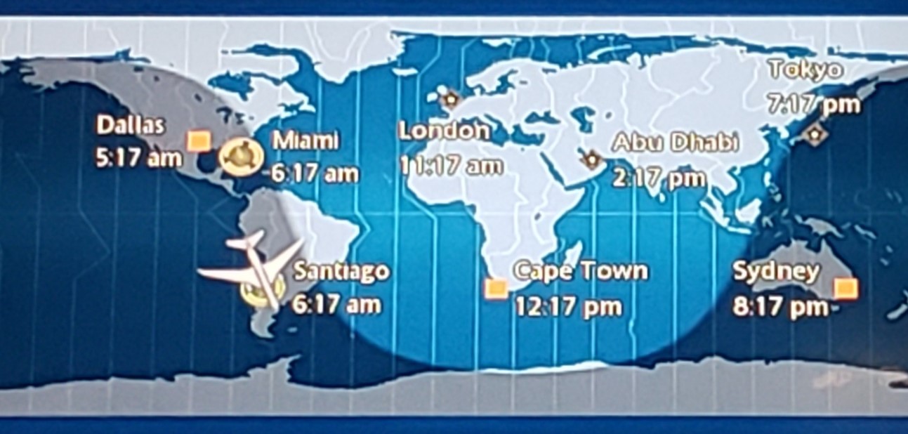 Flight to Santiago and Flying Over the Pacific Ocean - kinsleytocairo
